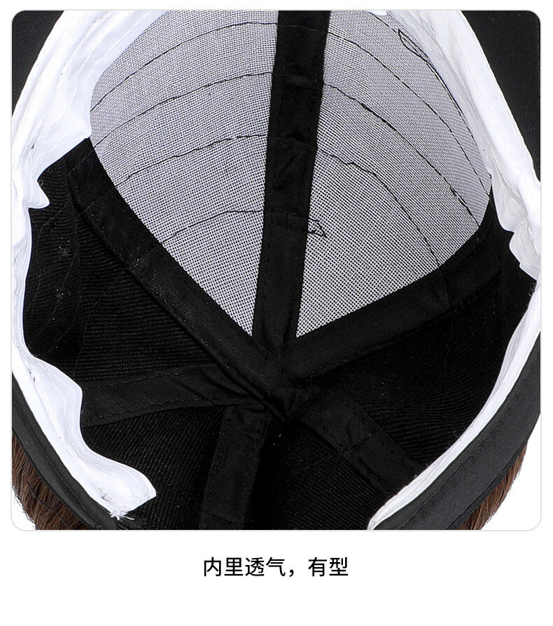 Women Hat Wig Hat with Hair Ponytail Wig Baseball Cap with Hair Brown ...