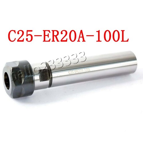 1PCS C25-ER20A-100L Straight Shank CNC Collet Chuck Holder Diameter ...