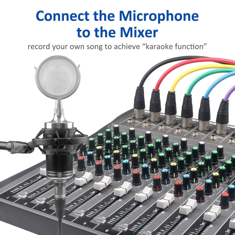 DREMAKE XLR Male to Female Speaker Cable 3 Pin Pro Audio Mic 10 ft ...