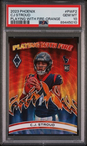 2023 PANINI PHOENIX PLAYING WITH FIRE ORANGE #PWF2 CJ STROUD 45/75 PSA ...