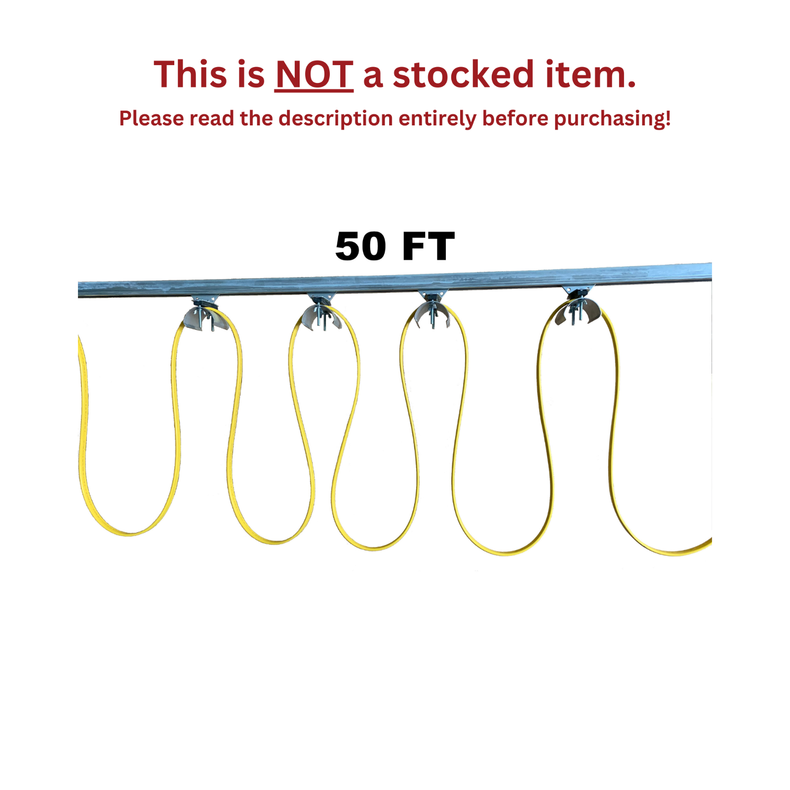 CONDUCTIX FLAT CABLE C-TRACK FESTOON KIT (50 FOOT) | eBay