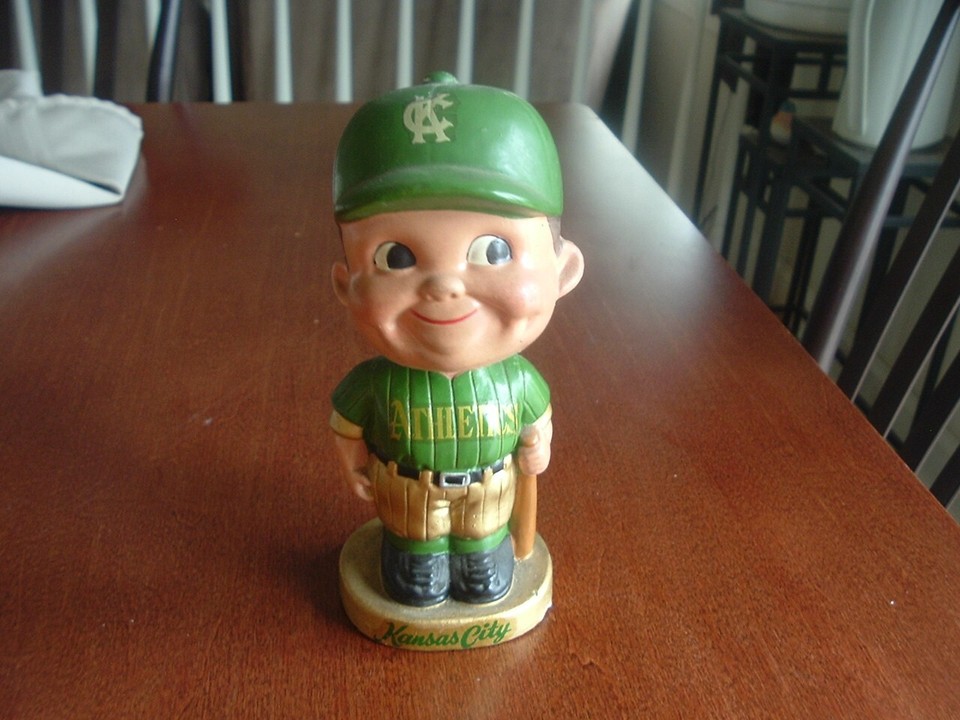 1967 Bobble Head Nodder Kansas City Athletics Gold Base Green Hat ...