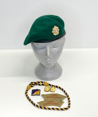 Commando Logistic Regiment Beret, Shoulder Badges, TRF & Lanyard. Size ...