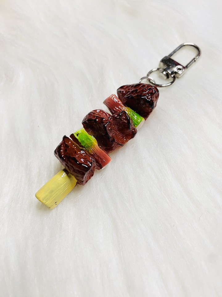 Barbecue Bag Charm Keychain Fun Gift Key Fob Key ring Novelty Gift | eBay