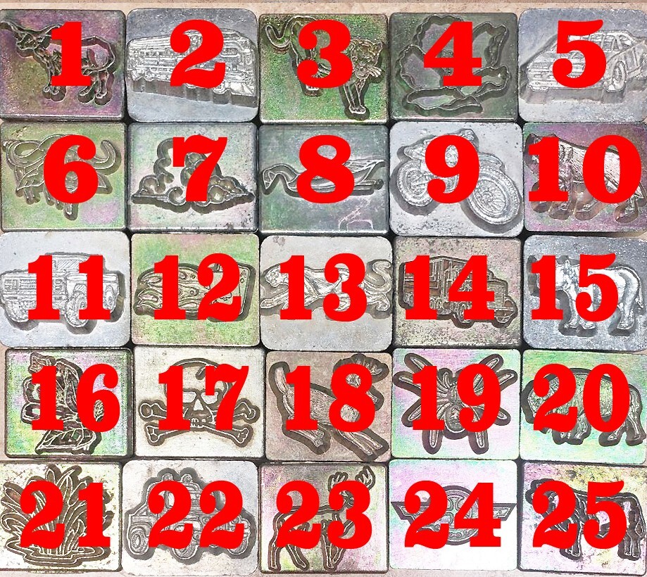 1" LEATHER stamps TOOL clay midas tandy craftool leathercraft 3D 2D ...