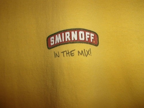 SMIRNOFF in the mix yellow XL t shirt Bartender | eBay