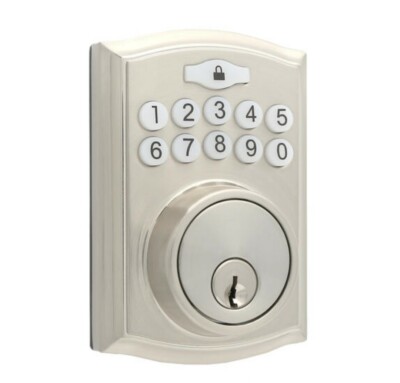 Tru-Bolt® Phoenix Satin Nickel Electronic Door Deadbolt | eBay