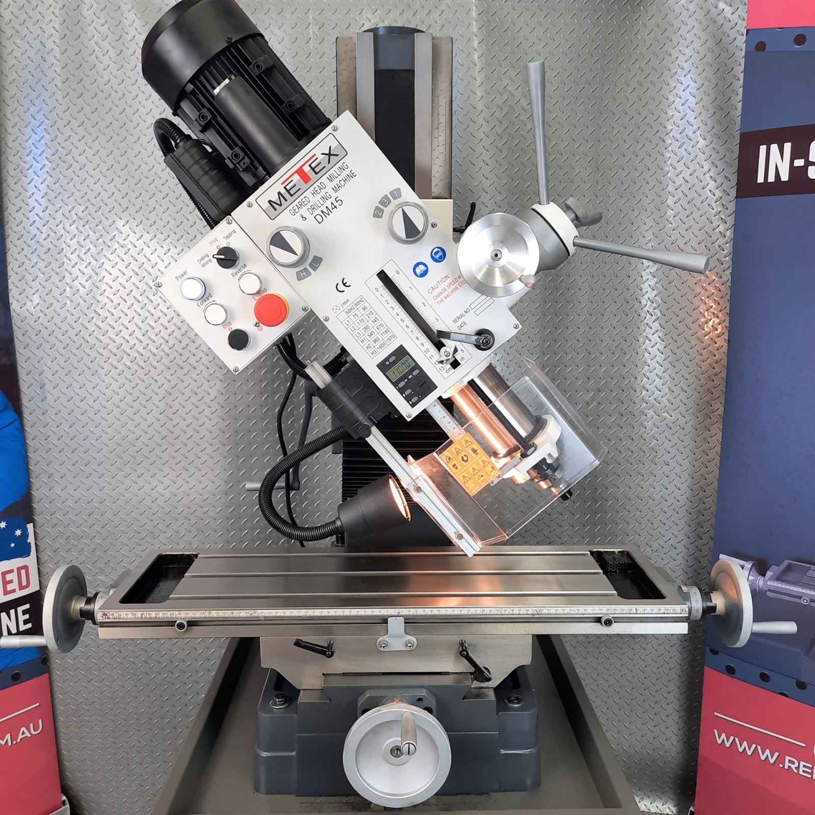 METEX DM45 Geared Head Milling Machine 240v Drilling Mill MT4 or R8 ...