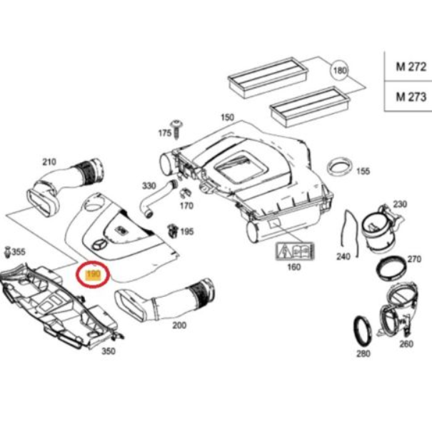 Genuine MERCEDES BENZ C E S GLK SLK Class V6 Engine Cover A2720101067 ...