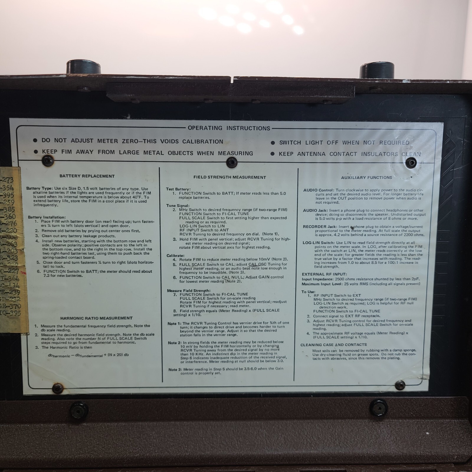 Potomac Instruments FIM-22 Field Strength Meter | eBay