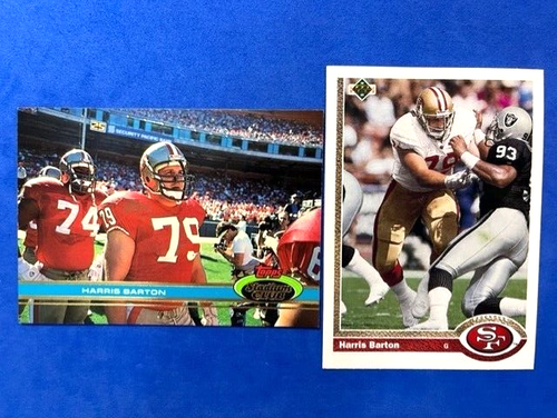 NFL - Harris Barton 1991 Topps Stadium Club & 1991 Upper Deck - 49'ers ...