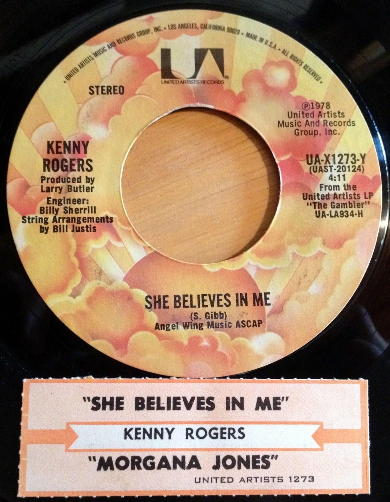 Kenny Rogers 45 She Believes In Me / Morgana Jones w/ts | eBay