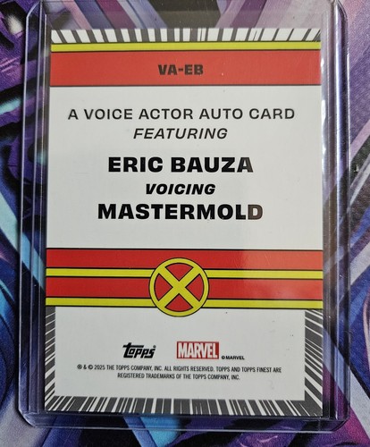 ERIC BAUZA SIGNED 2025 TOPPS FINEST X-MEN '97 VOICE OF MASTERMOLD #VA ...