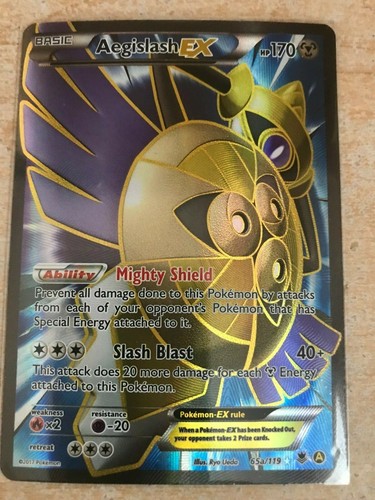 Aegislash EX FULL ART 65a/119 Alt Art Promo Phantom Forces Pokemon Card ...