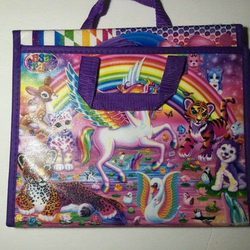 Bendon Lisa Frank Fold Out Storage Case Trifold Portfolio 13" x 10" w ...