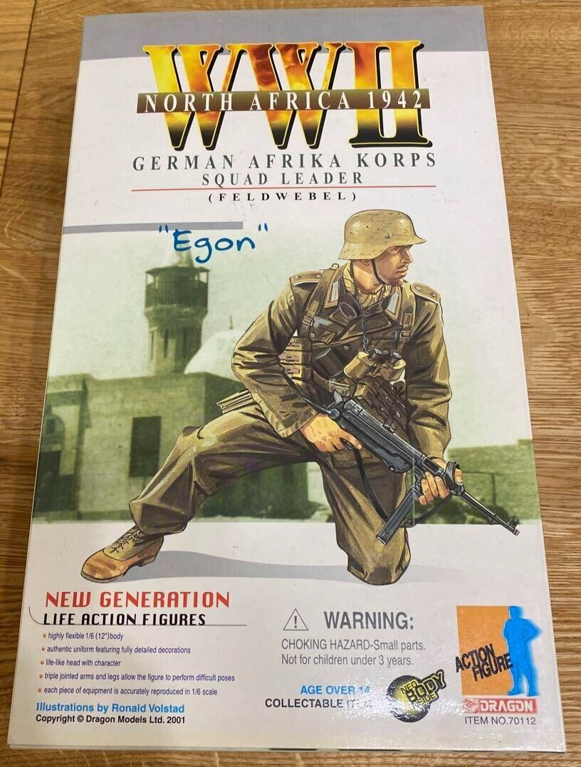 Dragon models WWⅡ GERMAN AFRICA Egon Military Action Figure 1/6 Scale ...