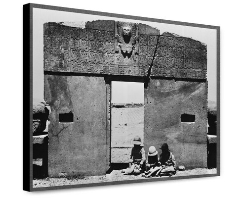 Canvas Print: Calendar Gate, Ruins Of The Puerta Del Sol, Bolivia ...