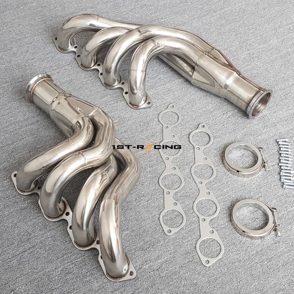 Exhaust Headers 3.5" ID V-band Outlet For Chevy BBC 396 427 454 507 572 ...