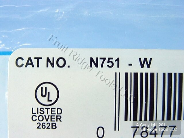 Leviton White Phone Cable Split Wallplate Telephone Cover .625/.406 ...