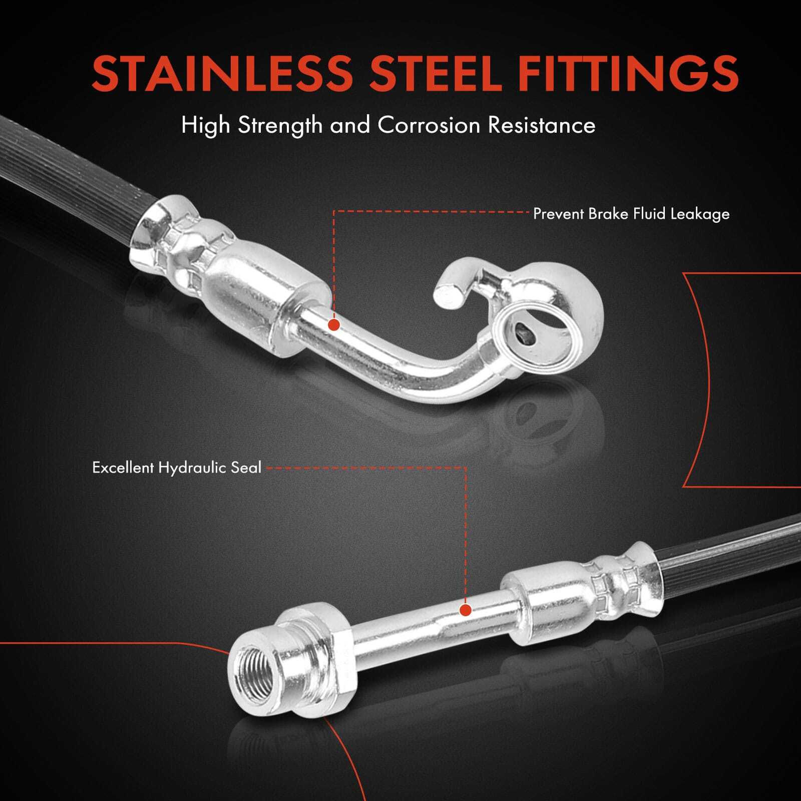 A-Premium 2x Brake Hydraulic Hose Front Side for Genesis G80 G90 ...