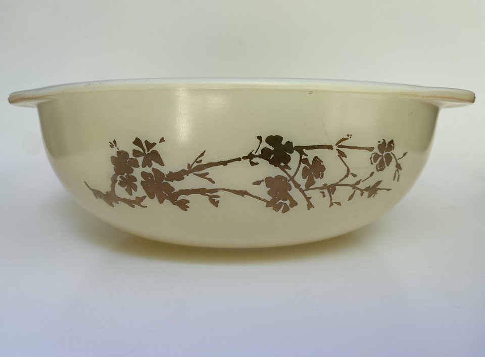 Vintage Pyrex Golden Branch Leaf Casserole Dish 2 Quart Qt 024 No Lid ...