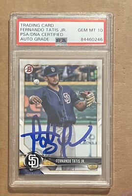 Fernando Tatis Jr. Autograph Signed 2018 Bowman Rookie Card Paper - PSA ...
