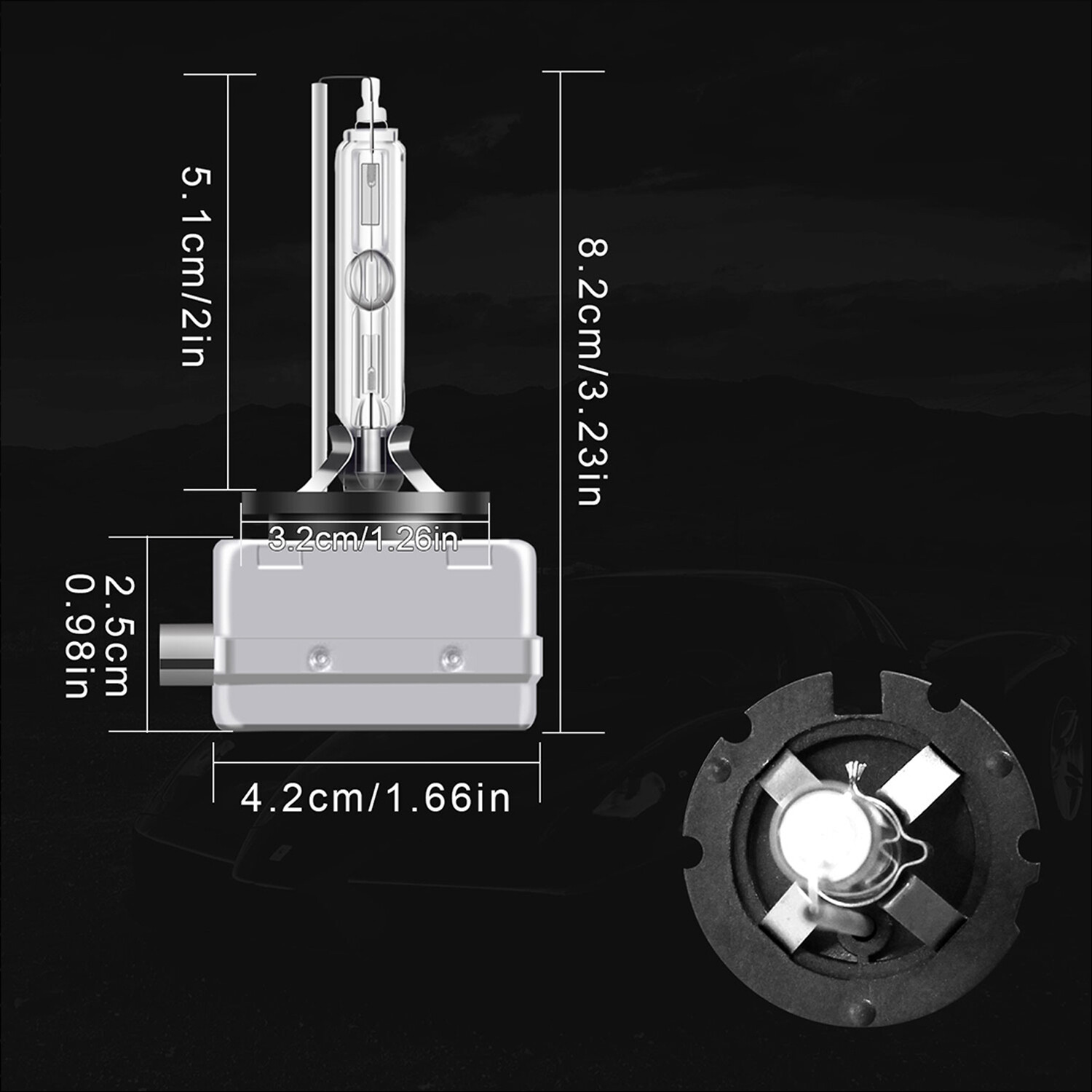 D3S 6000K HID Xenon Headlight Globe Bulb for Jeep Grand Cherokee 2014 ...