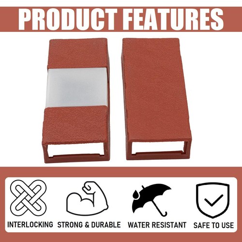 SOLAR POWERED GARDEN BRICK BORDERS WEATHER RESISTANT STRONG DURABLE ...