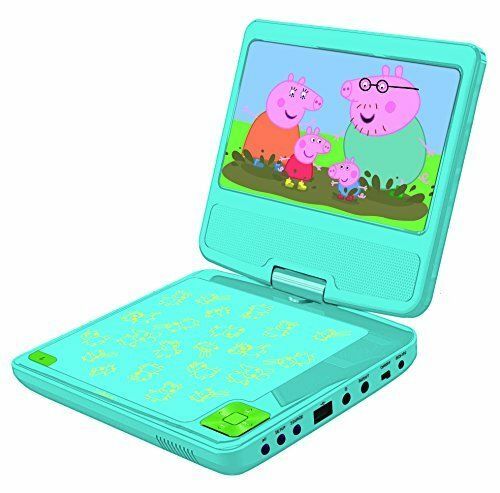 Lexibook DVDP6PP Peppa Pig Portable DVD Player 7 Inch Rotating Display ...