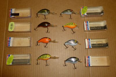LOT OF REBEL DEEP WEE R & SQUARE BILL LURES/ BAITS IN VARIOUS COLORS ...