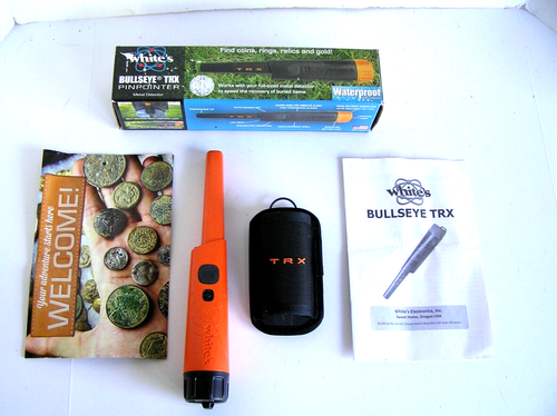 Rare ORANGE White's Bullseye TRX Pinpointer Pin Pointer Metal Detector ...