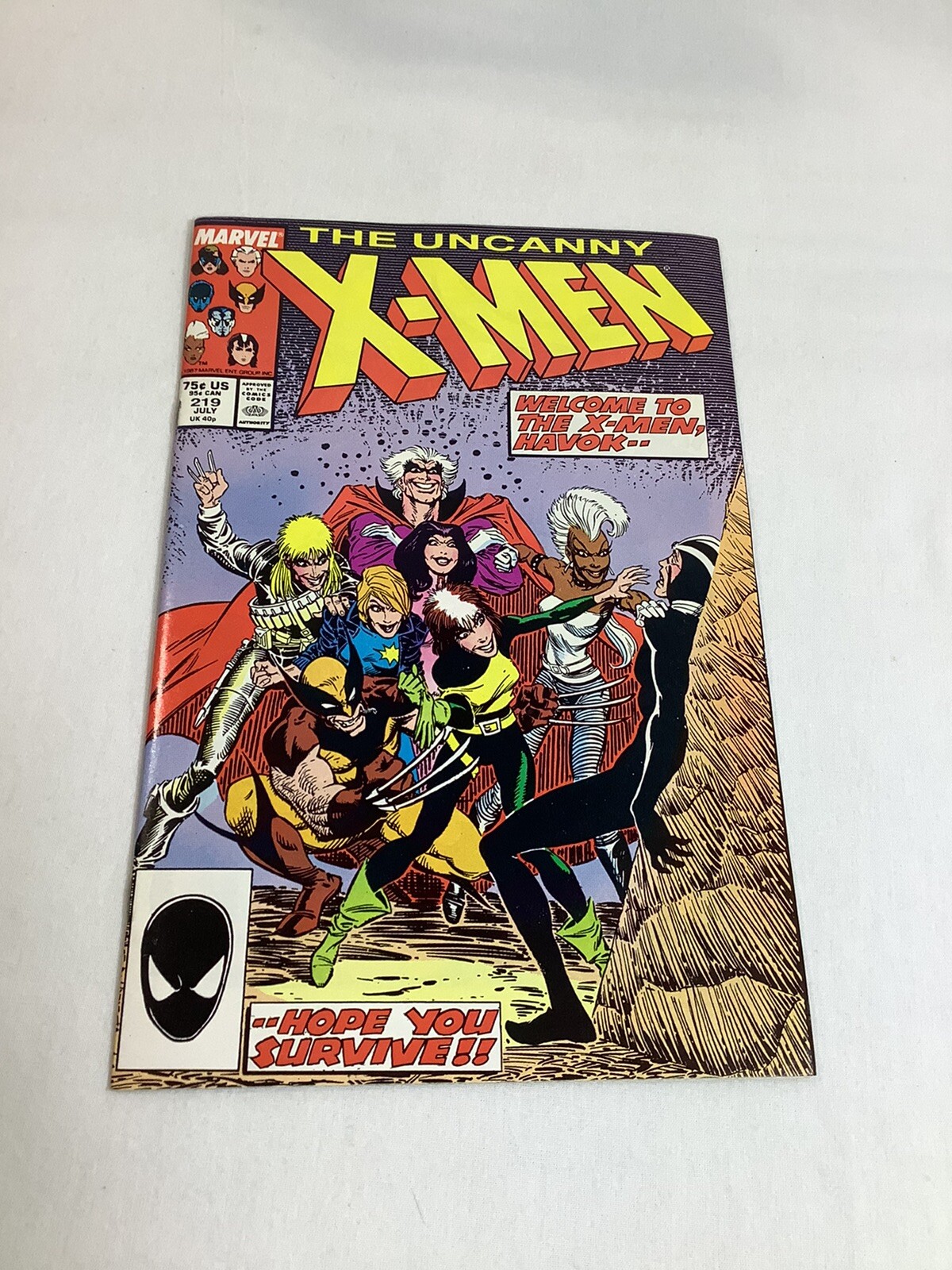 The Uncanny X-Men, #219 July Marvel Comics 1987 Welcome To The X-Men ...