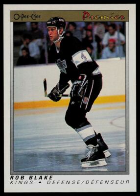1990-91 O-Pee-Chee Premier Rob Blake Rookie Los Angeles Kings #6 | eBay