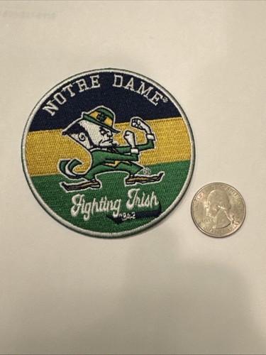 Notre Dame Fighting Irish Vintage Embroidered Iron On Patch 3” | eBay