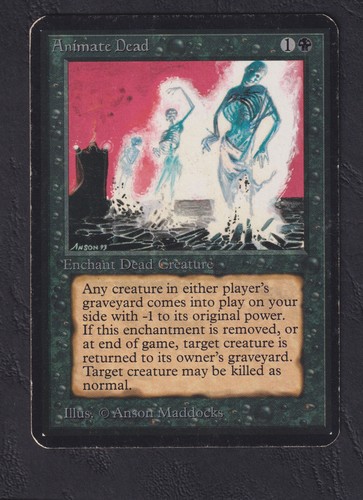 Magic MTG - Animate Dead - Alpha - PLAYED - EN | eBay