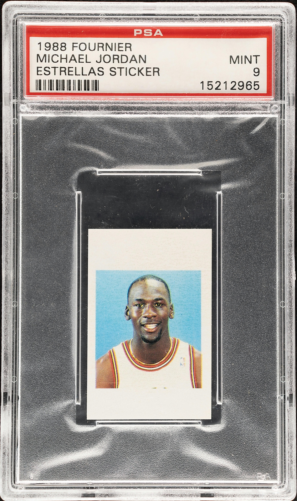 1988 Fournier Michael Jordan Estrellas Stickers #5 PSA 9 | eBay