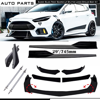 For Ford Fiesta ST /SE 2000-2019 Front Bumper Lip Spoiler Splitter Side ...