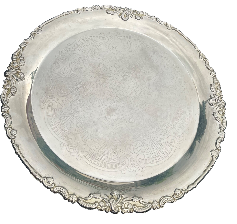 GODINGER SILVER ART CO. LTD. Silver Plated ROUND Serving Party Tray ...