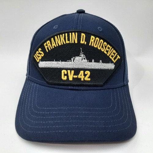 USS FRANKLIN D. ROOSEVELT CV-42 Patch Hat Baseball Cap Adjustable Navy ...