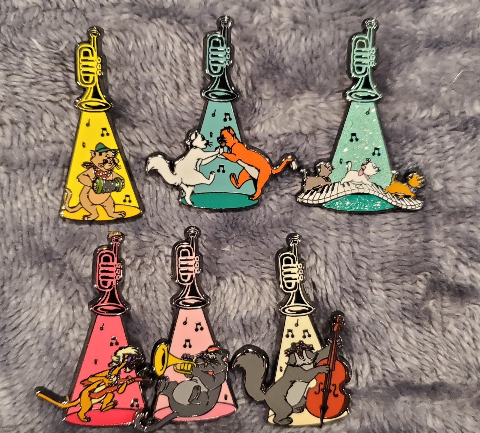 Disney Loungefly Aristocats Trumpets Complete set of 6 Including ...