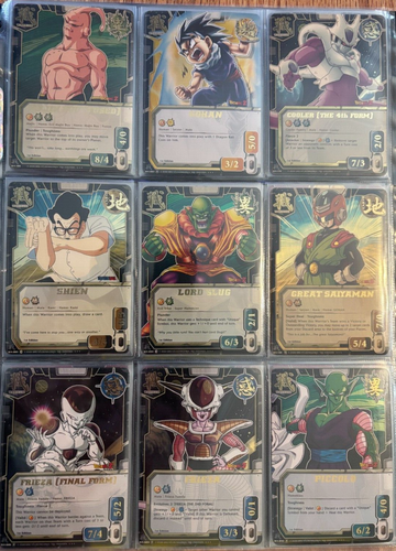 Huge Dragon Ball CCG Super Rare Lot! Bandai 2008 2009 DBZ TCG Warriors ...