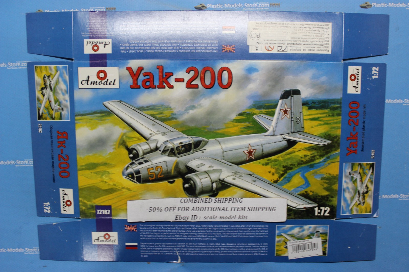 Amodel 72162 - 1/72 YAK-200 Soviet Trainer Aircarft, scale plastic ...