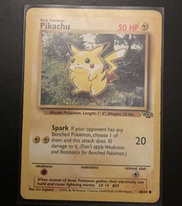 1995 PIKACHU POKEMON JUNGLE SET CARD NM/MINT CONDITION 60/64 1st ...