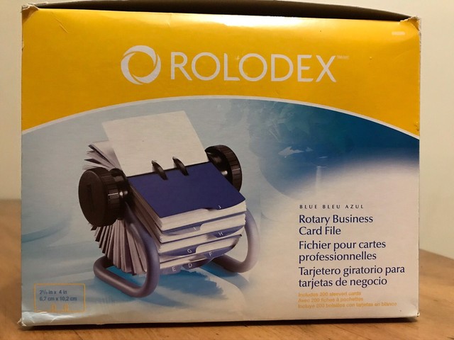Rolodex Colored Open Rotary Business Card File With 24 Guides B ...