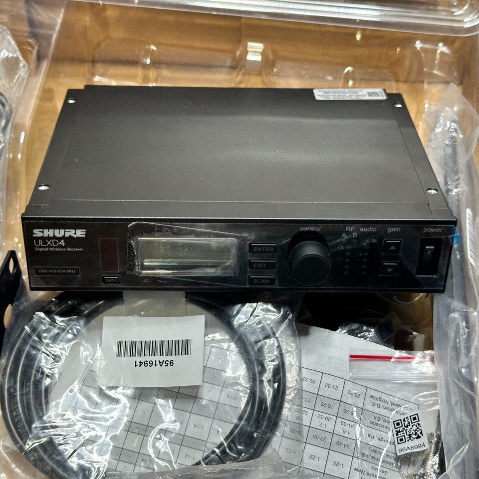 Shure ULXD4 Digital Wireless Receiver Single G50 Band 470-534 MHz Open ...