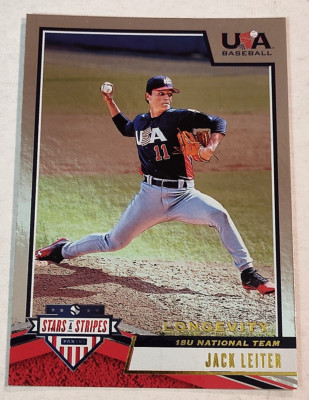 2019 USA Baseball Stars & Stripes Longevity Parallel Jack Leiter #39 ...