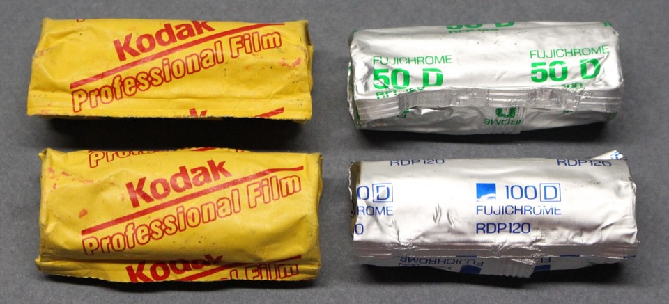 4 EXPIRED Rolls 120 Slide/Transparency Film Fujichrome 50 & 100D Kodak ...
