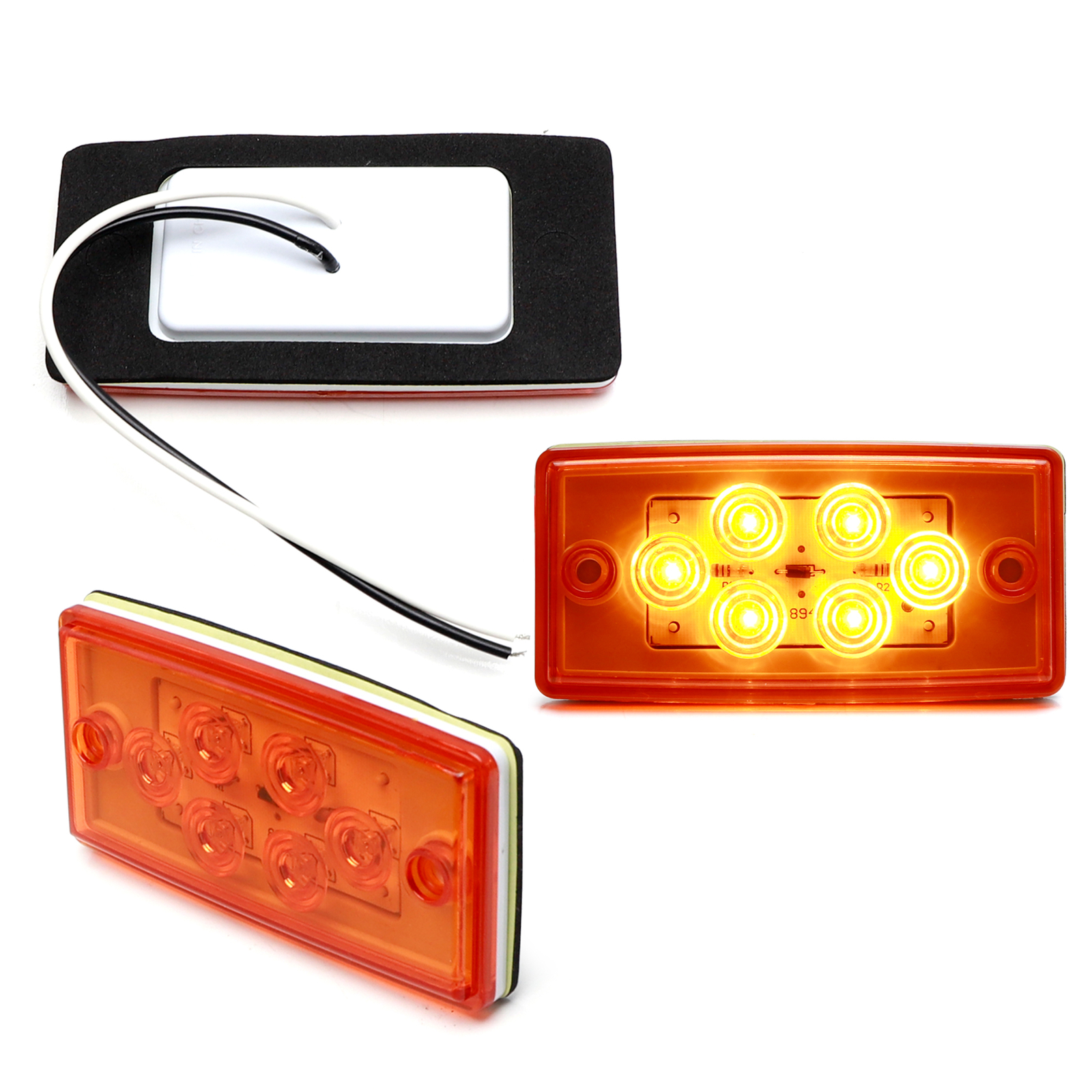 5pc Amber LED Raised Cab Roof Lights For Freightliner XL Century ...