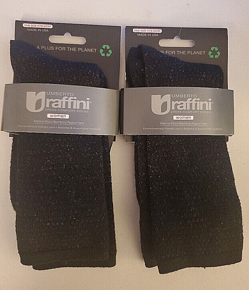 LOT OF 2 Umberto Raffini Women WABI SABI Comfort Socks Merino Wool ...