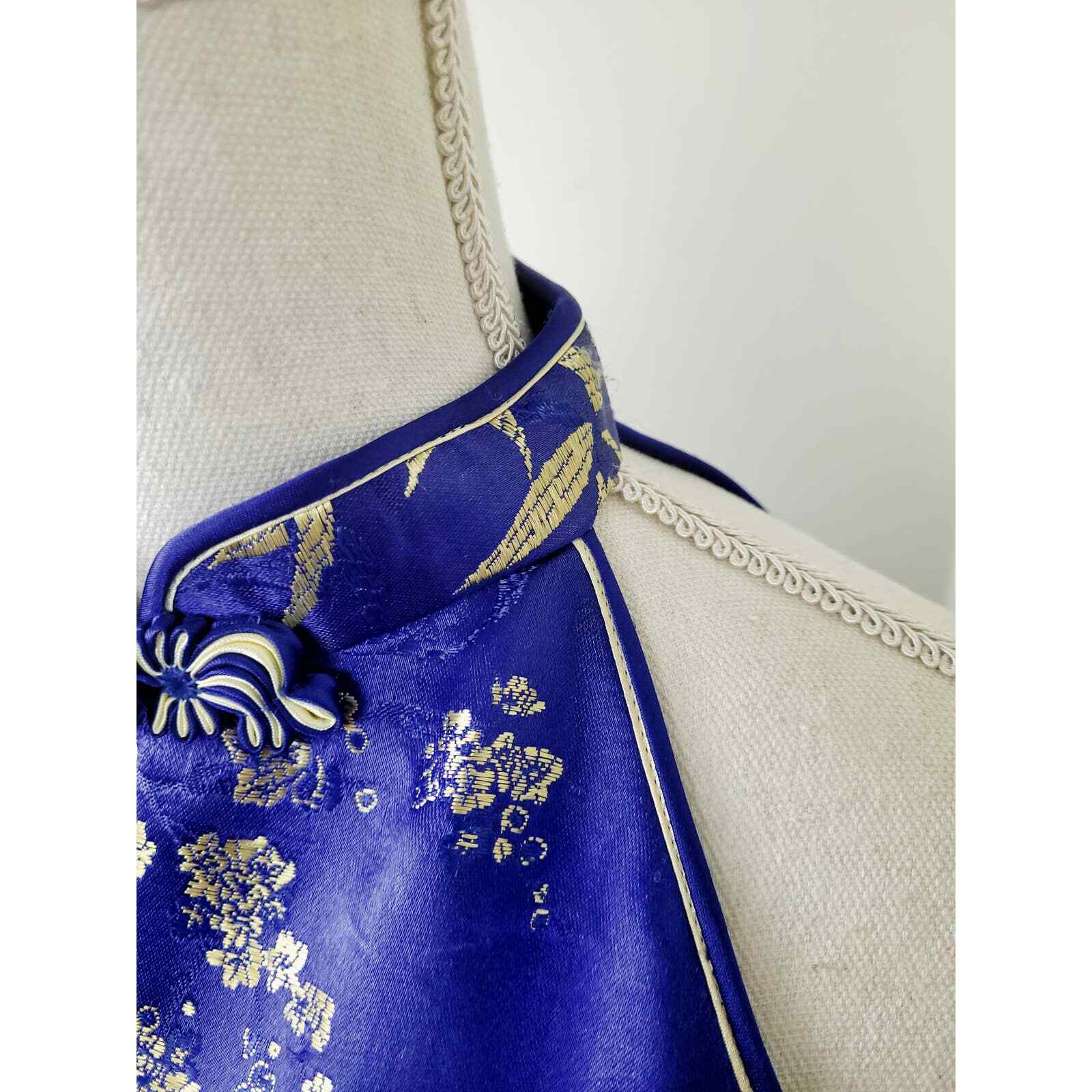 Cheongsam Qipao Blue Mandarin Gown - Gem